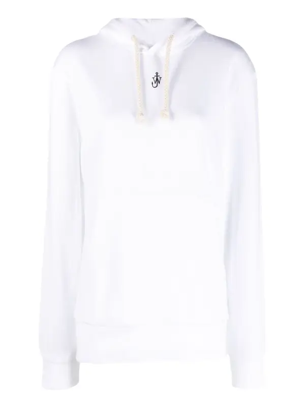JW Anderson Logo-embroidered Hoodie - White