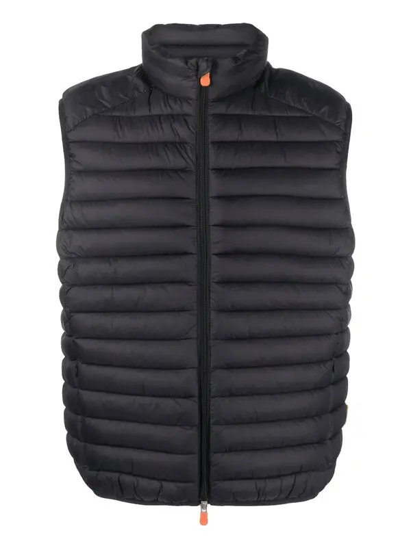 SAVE THE DUCK Logo-patch Padded Gilet - Black