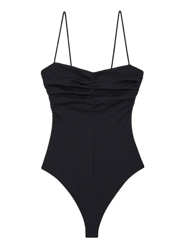ANINE BING Lera Ribbed Bodysuit - Black