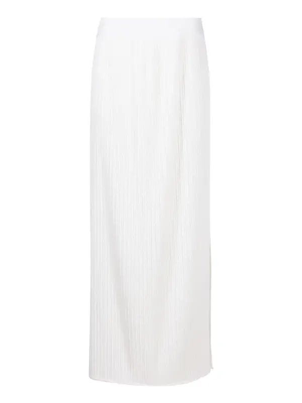 NERIAGE Pleated Maxi Skirt - White