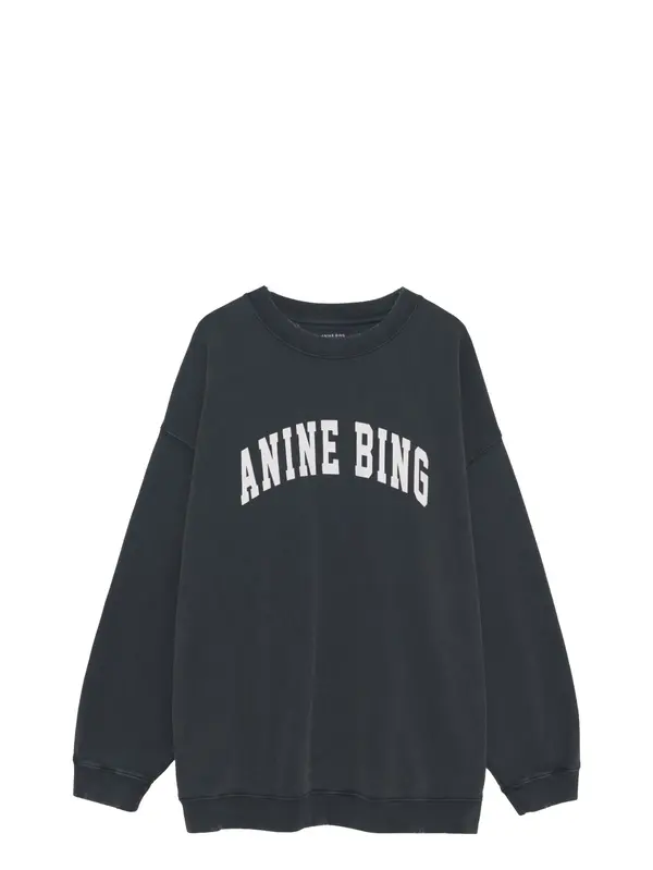 ANINE BING Tyler Organic-cotton Sweatshirt - Black