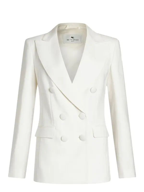 Etro Peak-lapels Double-breasted Blazer - White