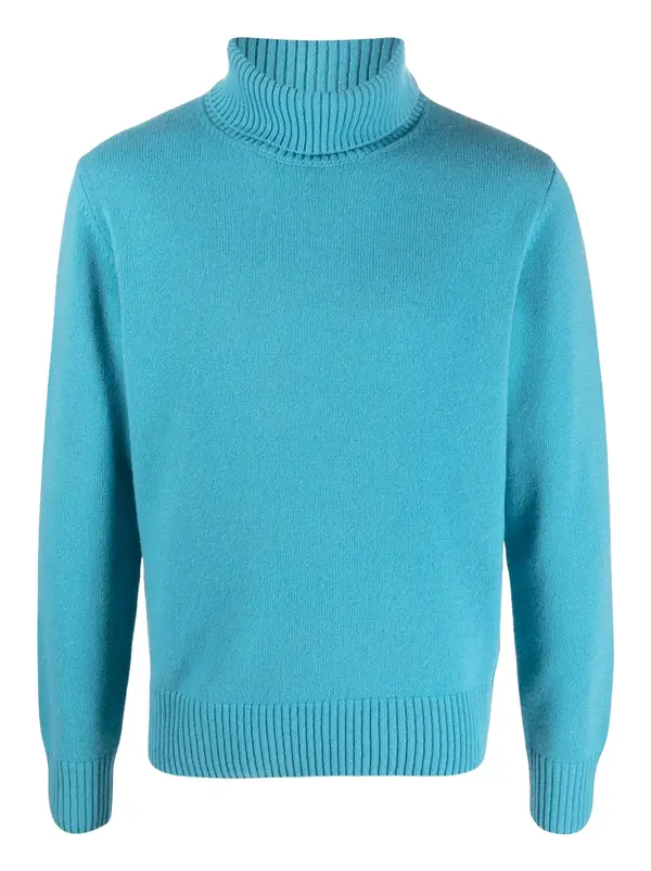 Herno Roll-neck Wool Jumper - Blue