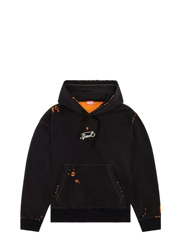 DIESEL® Cotton Logo Hoodie - Black