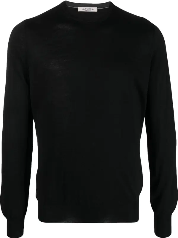FILERIA Round-neck Sweater - Black
