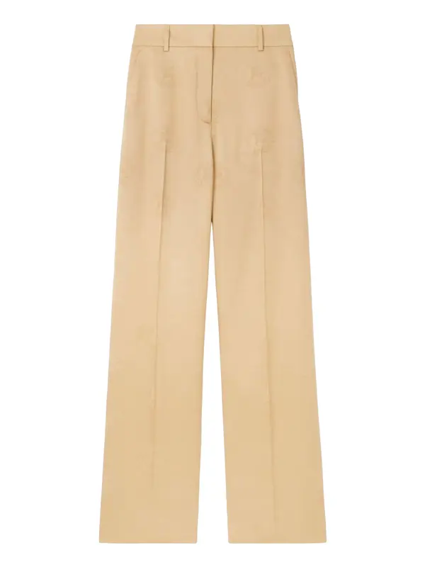 Burberry Ekd Wide-leg Trousers - Neutrals