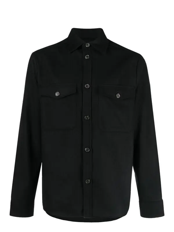 J. Lindeberg Button-up Knitted Shirt - Black