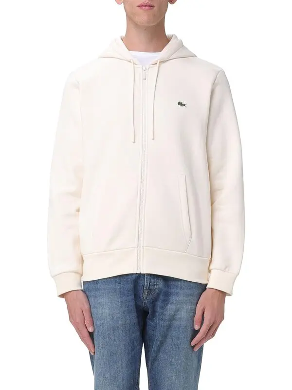 Lacoste Full Zip Hoodie - White