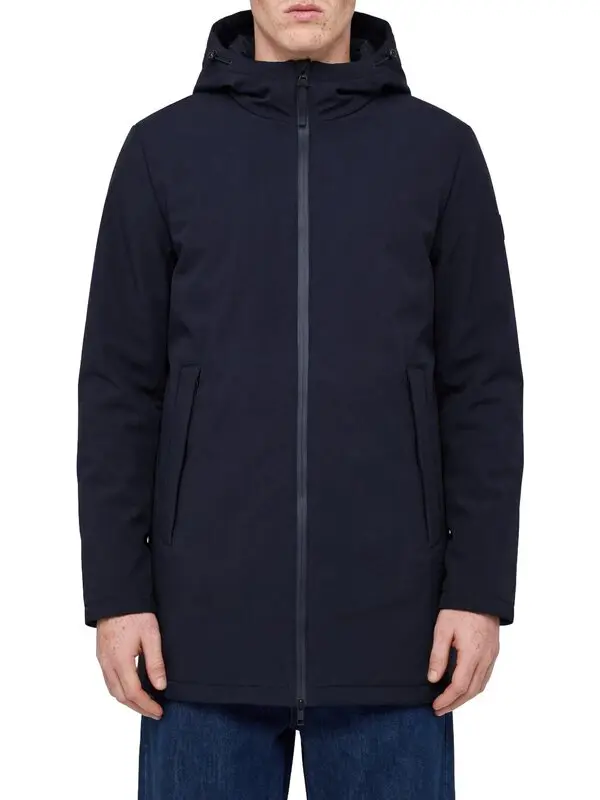 PEOPLE OF SHIBUYA Knee-length Technical Fabric Parka With Primaloft® Padding - Black