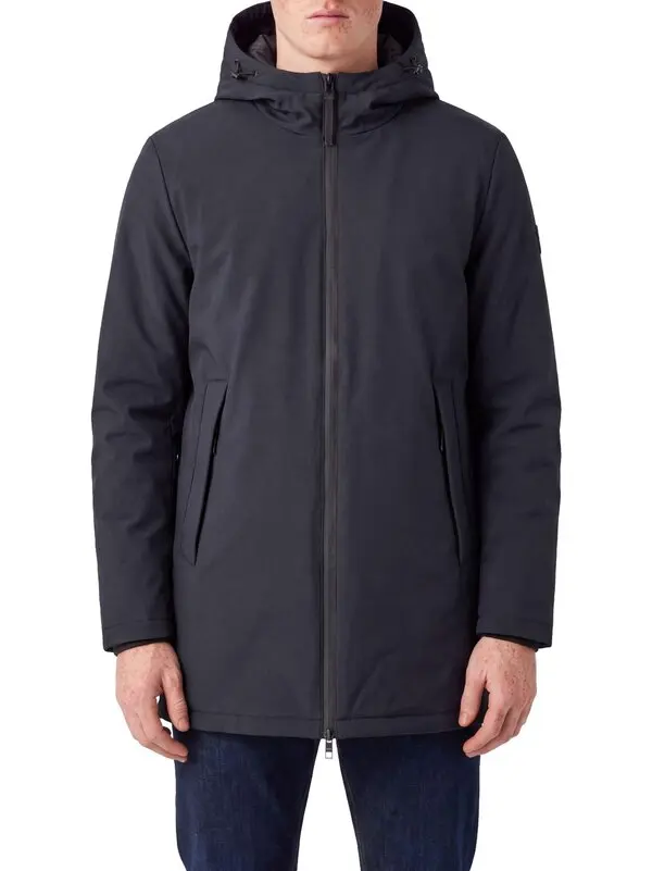 PEOPLE OF SHIBUYA Knee-length Technical Fabric Parka With Primaloft® Padding - Blue