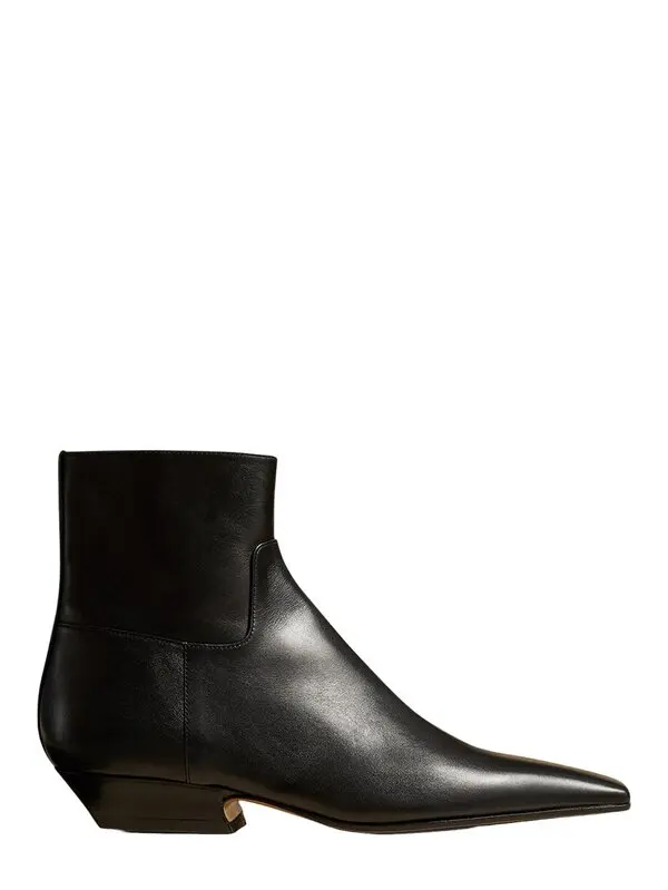 Khaite Marfa Calfskin Ankle Boots - Black