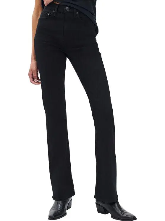 Rag & Bone Flexi Peyton Mid-rise Bootcut Jeans - Black