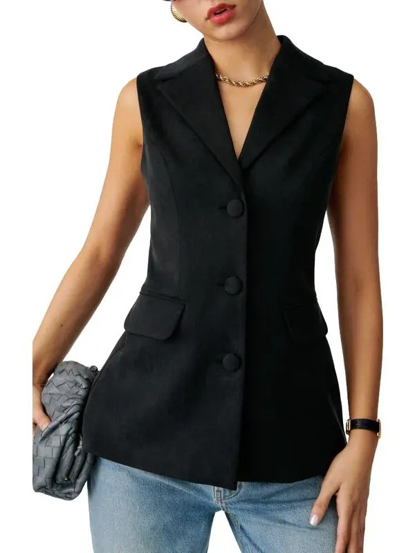 REFORMATION Billie Vest - Black