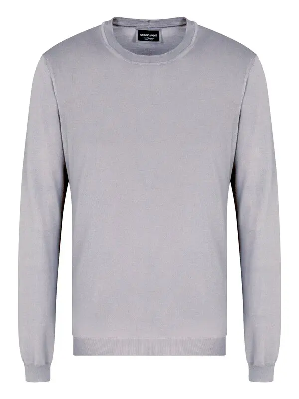 Giorgio Armani Long-sleeved Crew-neck Jumper - Beige