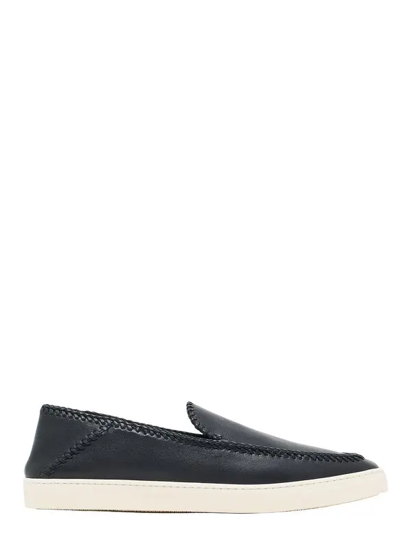 Giorgio Armani Galleria 3 Nappa Leather Slip-ons - Black