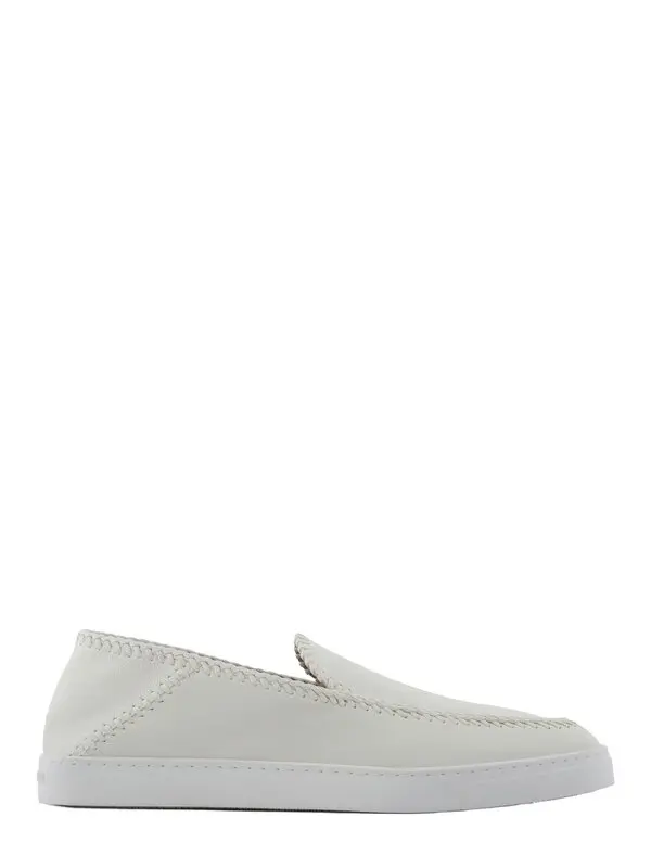 Giorgio Armani Galleria 3 Nappa Leather Slip-ons - White