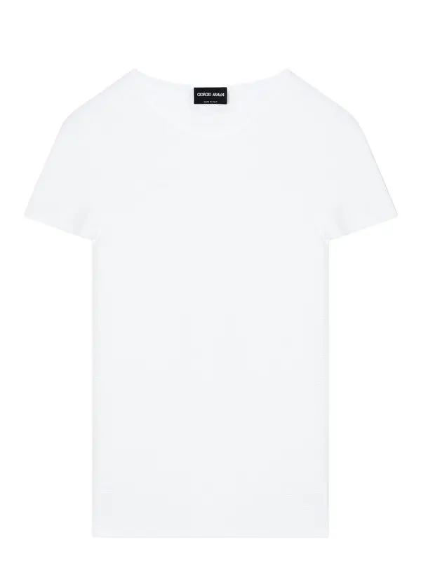 Giorgio Armani Links-stitch Viscose Jumper - White