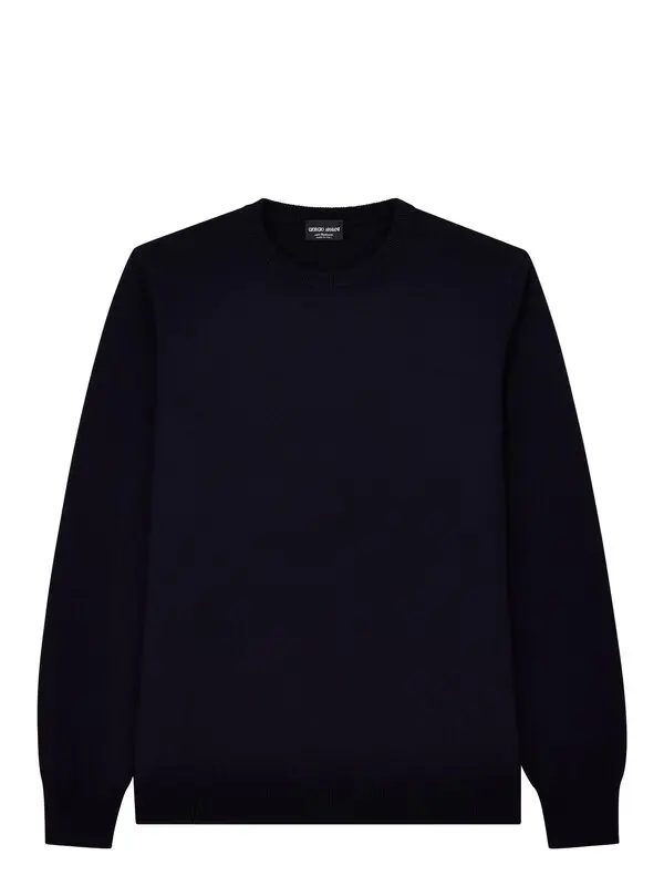 Giorgio Armani Cashmere Crew-neck Jumper - Blue
