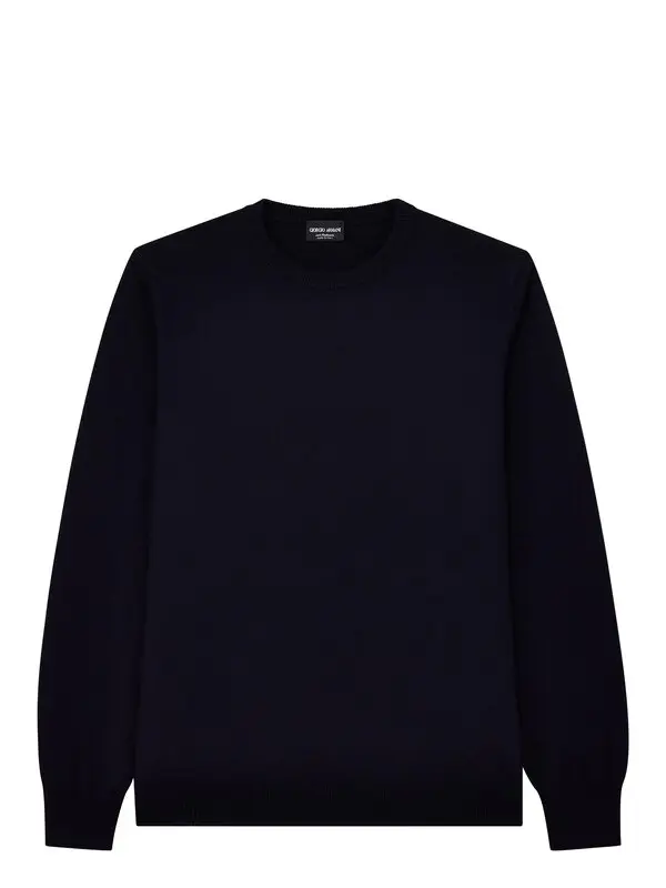 Giorgio Armani Cashmere Crew-neck Jumper - Blue