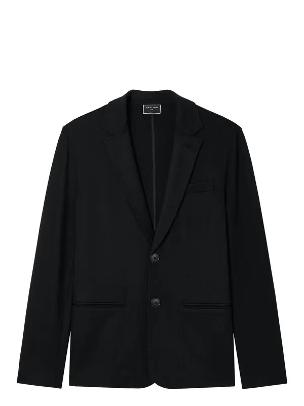 Giorgio Armani Icon Single-breasted Cashmere Jersey Jacket - Black