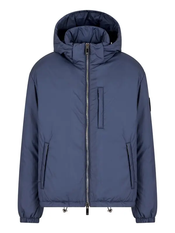 Giorgio Armani Hooded Goose-down Padded Blouson - Navy_blue