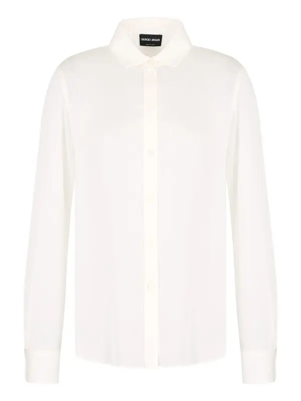 Giorgio Armani Silk Muslin Shirt - White