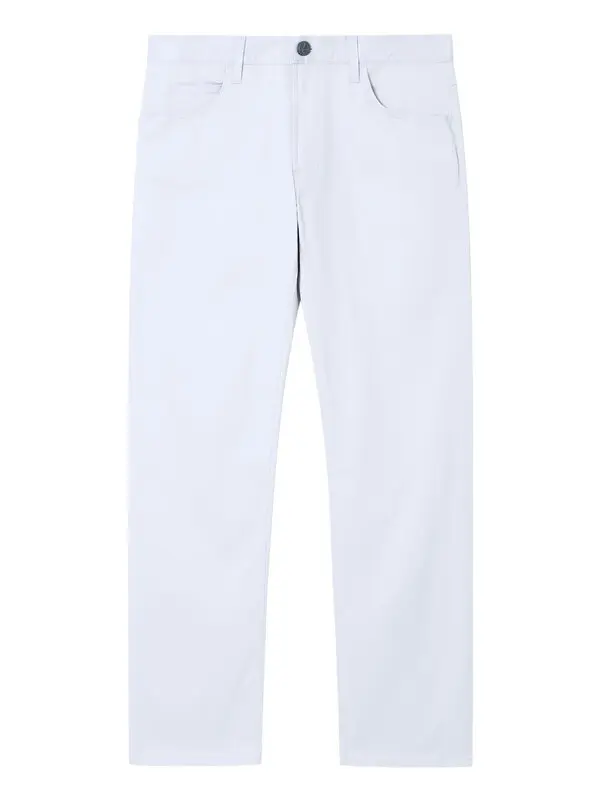 Giorgio Armani Regular-fit Five-pocket Stretch Cotton Trousers - Beige