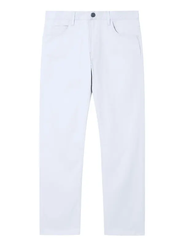 Giorgio Armani Regular-fit, Five-pocket Trousers In Stretch Cotton - Grey