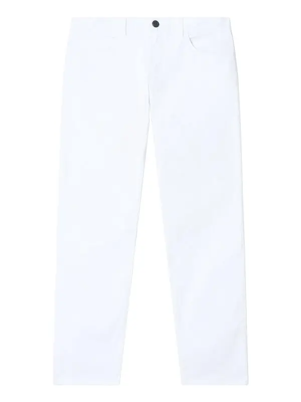 Giorgio Armani Regular-fit, Five-pocket Trousers In Stretch Cotton - White