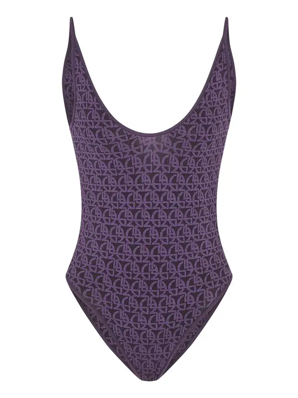 Giorgio Armani Monogram Jacquard Bodysuit - Patterned