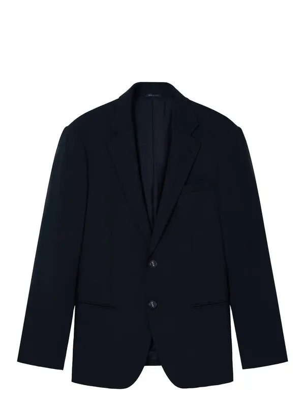 Giorgio Armani Pure Virgin Wool Soho Line Single-breasted Jacket - Black