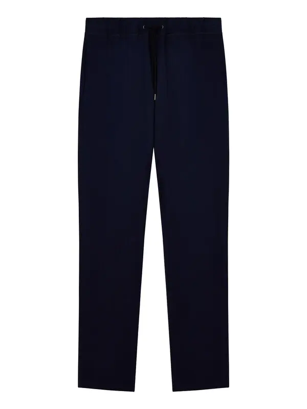 Giorgio Armani Icon Cupro Drawstring Trousers - Navy Blue