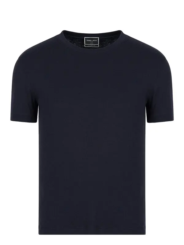 Giorgio Armani Cashmere Icon Jumper - Navy Blue