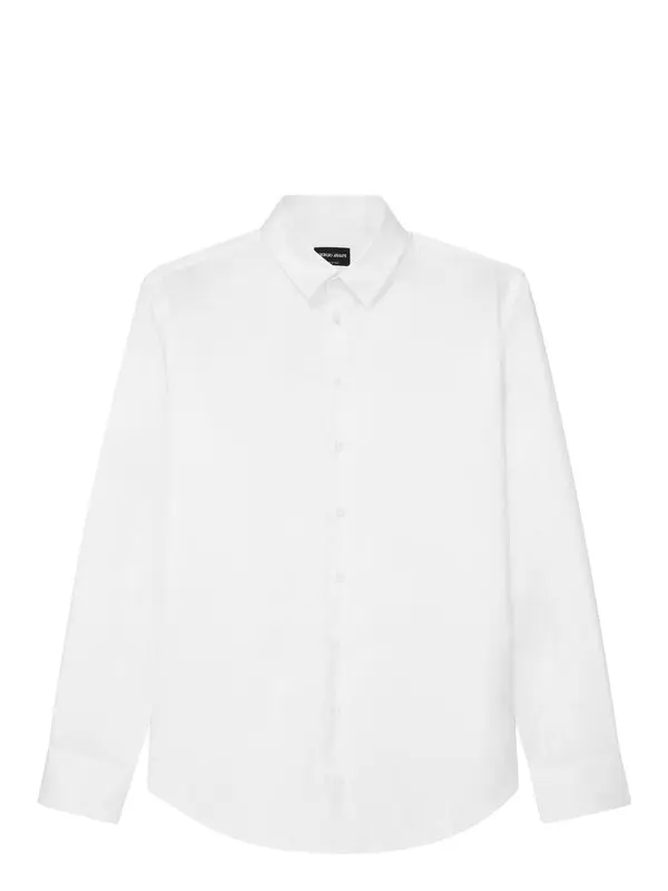Giorgio Armani Cotton Twill Shirt - White