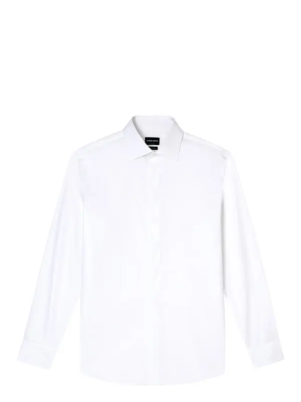 Giorgio Armani Regular-fit Luxury Cotton Shirt - White