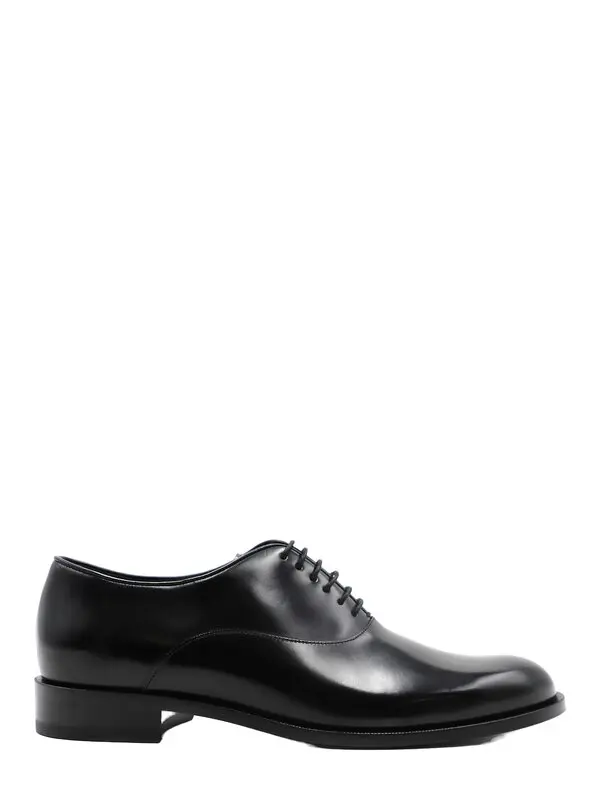 Giorgio Armani Leather Derby Shoes - Black