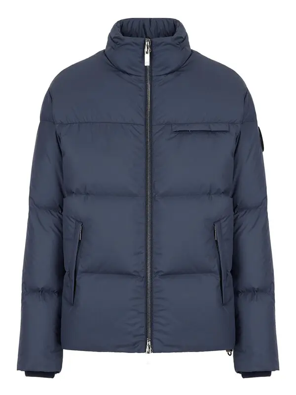 Giorgio Armani Goose-down Padded Bomber Jacket - Navy_blue
