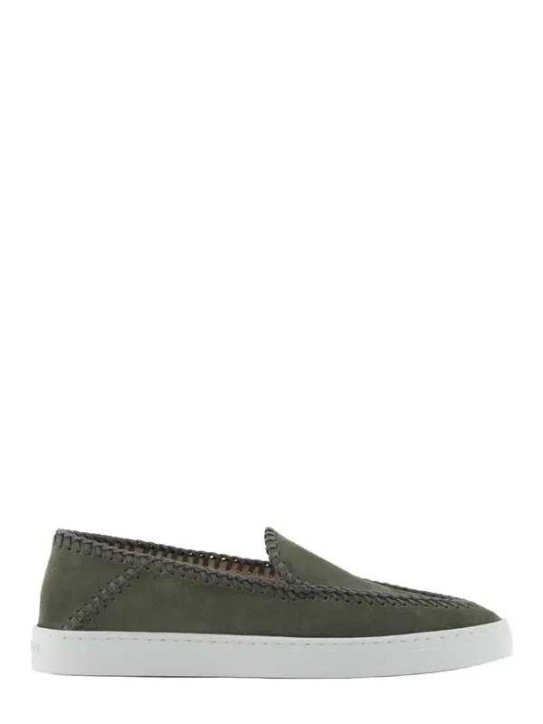 Giorgio Armani Galleria 3 Suede Slip-ons - Green