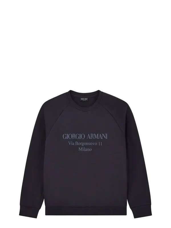 Giorgio Armani Borgonuovo 11 Sweatshirt - Navy_blue