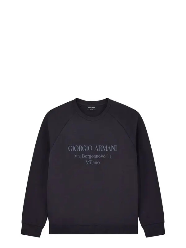 Giorgio Armani Borgonuovo 11 Sweatshirt - Navy_blue