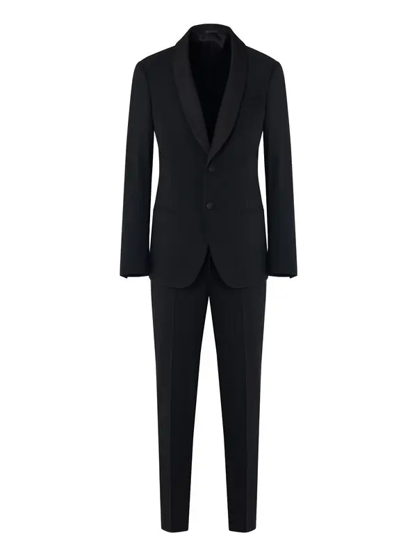 Giorgio Armani Soho Line Single-breasted Tuxedo In Wool Crêpe - Black