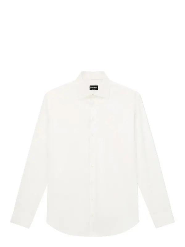 Giorgio Armani Regular-fit Classic Cotton Shirt - White