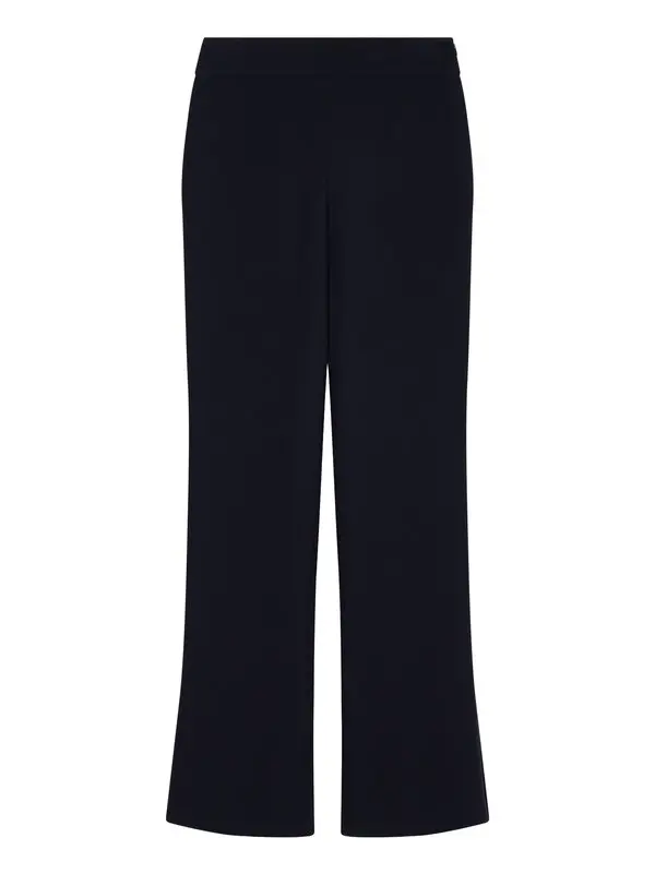 Giorgio Armani Wide-leg Silk Trousers - Navy Blue