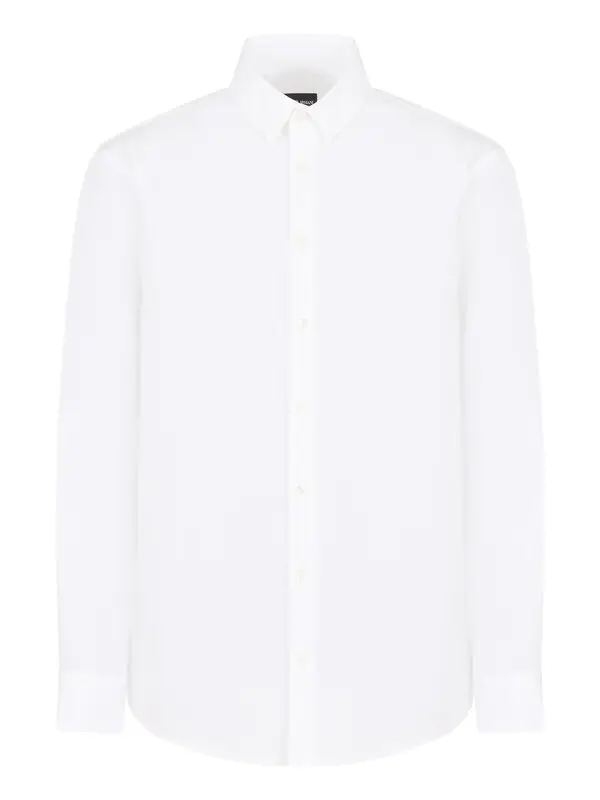 Giorgio Armani Cotton Canvas Shirt - White