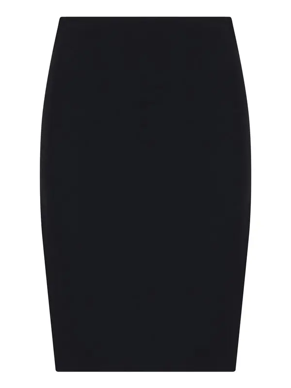 Giorgio Armani Silk Cady Pencil Skirt - Navy Blue