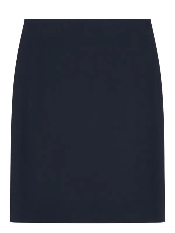 Giorgio Armani Silk Cady Pencil Skirt - Navy Blue
