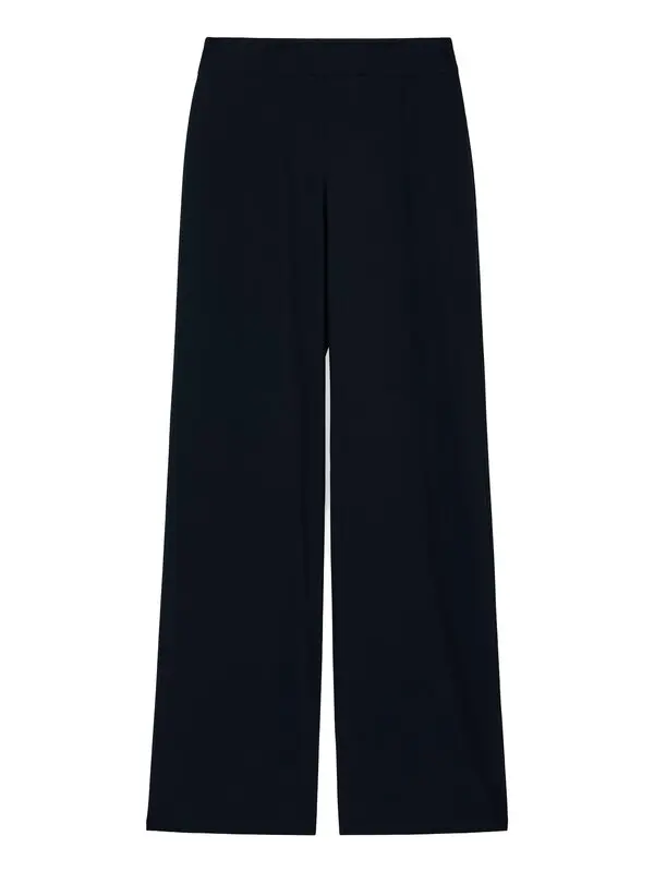 Giorgio Armani Wool Crepe Trousers - Black