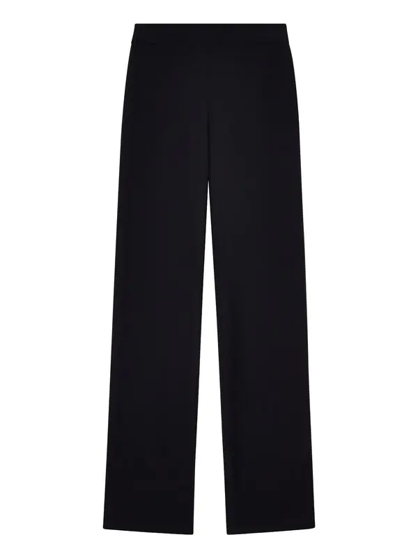 Giorgio Armani Wool Crepe Trousers - Navy Blue
