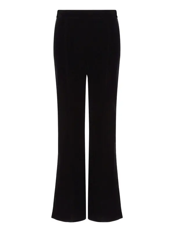 Giorgio Armani Cropped Velvet Trousers - Black