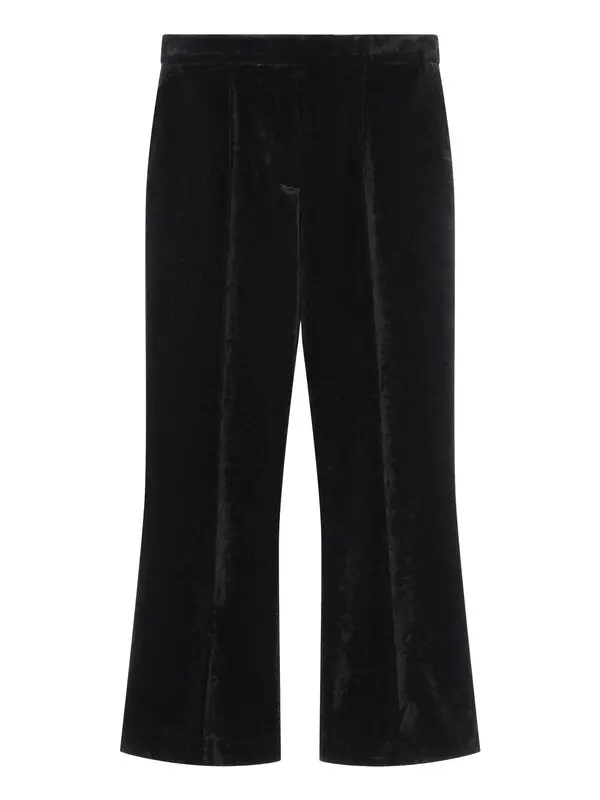 Giorgio Armani Cropped Velvet Trousers - Black